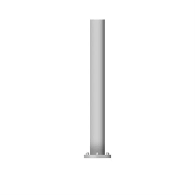 BIM objects - Free download! Straight Round Aluminum Pole: 4", Tenon ...