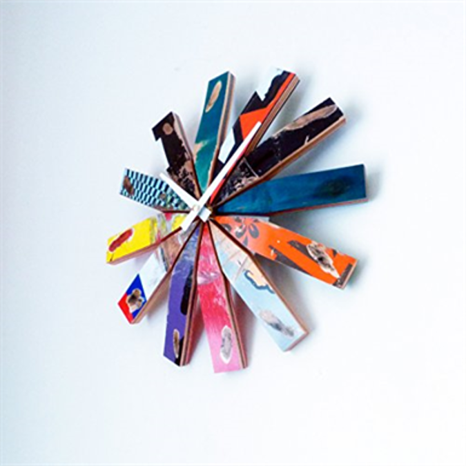 BIM objects - Free download! Deckstool Recycled Wheelbun Wall Clock ...