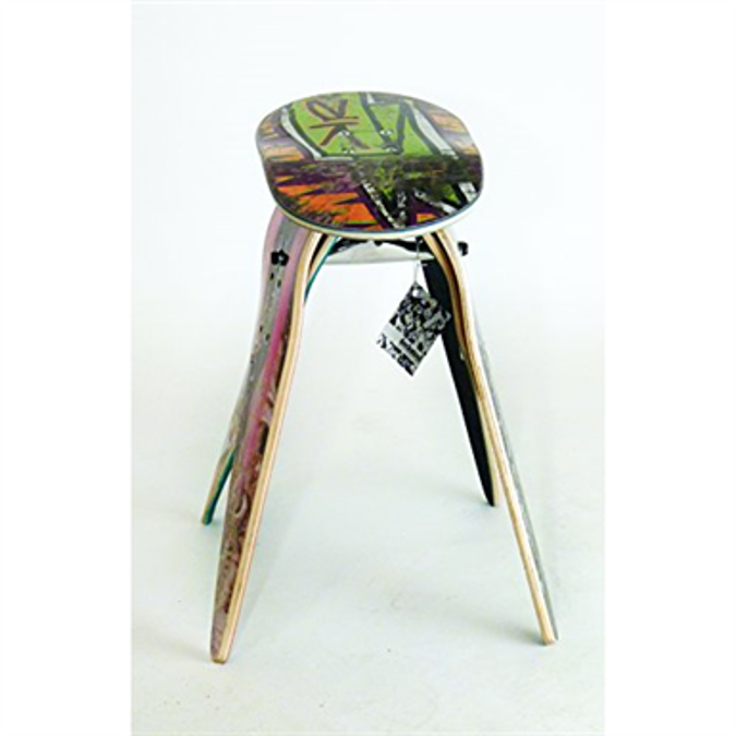BIM objects - Free download! Deckstool Recycled Skateboard Stool ...