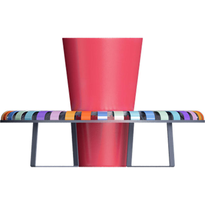 BIM objects - Free download! PASTEL Circular backless bench | BIMobject