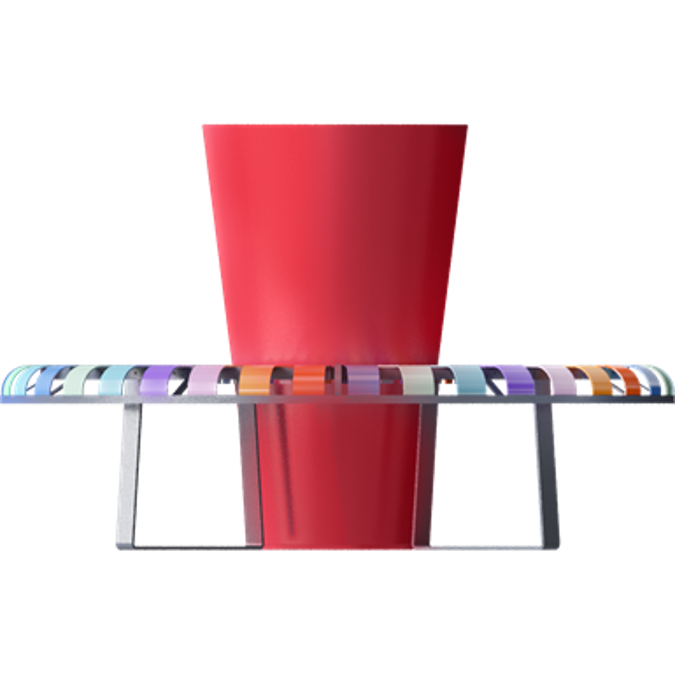 BIM objects - Free download! PASTEL Circular backless bench | BIMobject