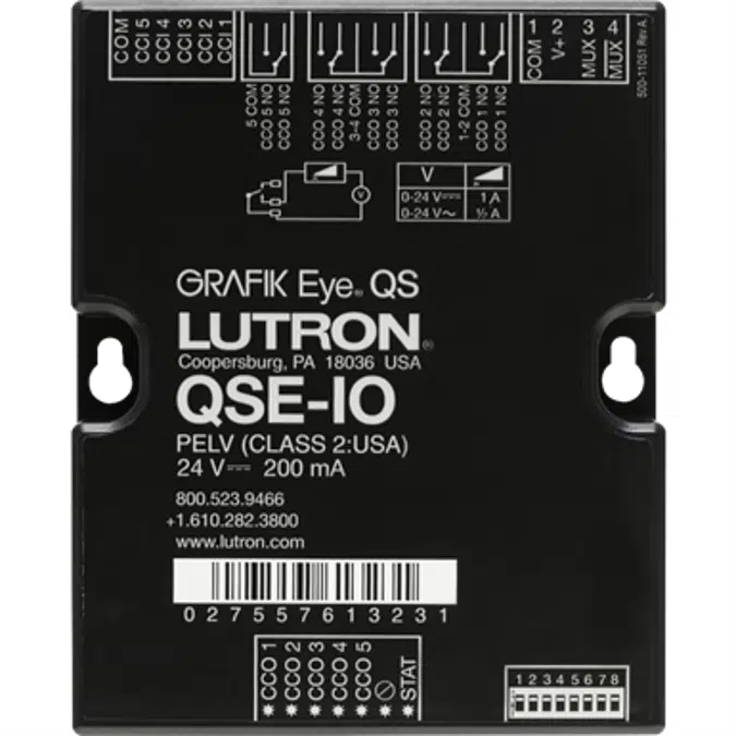 BIM objects - Free download! GRAFIK Eye® QS Control Interface, Low Voltage, Single or Multi ...