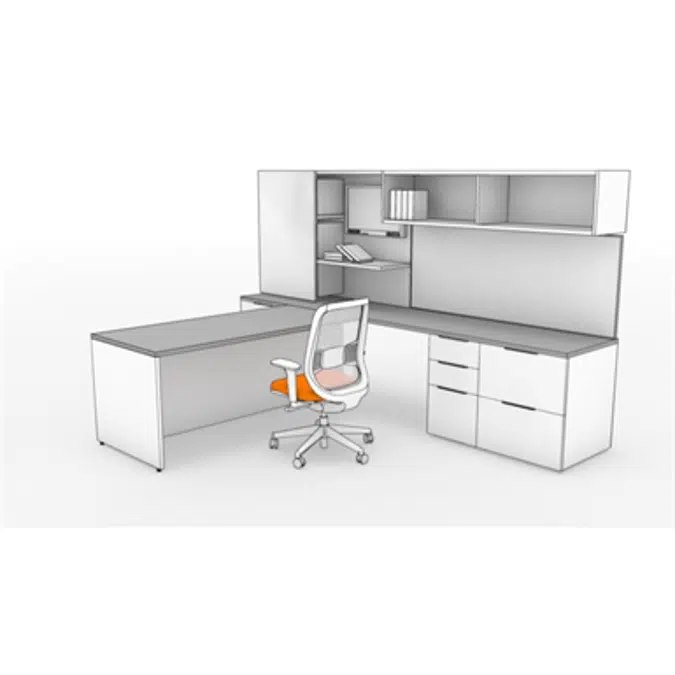 BIM objects - Free download! Teknion Journal Casegood - Layout 10 | BIMobject