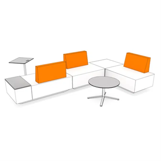 BIM objects - Free download! Teknion Casual Seating - DNA - Open 02 ...
