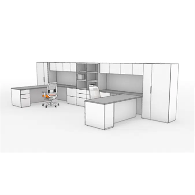 BIM objects - Free download! Teknion Journal Casegood - Layout 06 | BIMobject