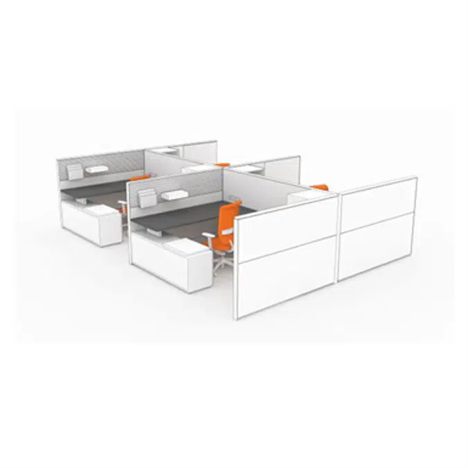 Objetos BIM - ¡Descarga gratis! Enclosed Office 09 - District Furniture ...