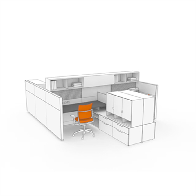 BIM objects - Free download! Enclosed Office 01 - Leverage Furniture ...