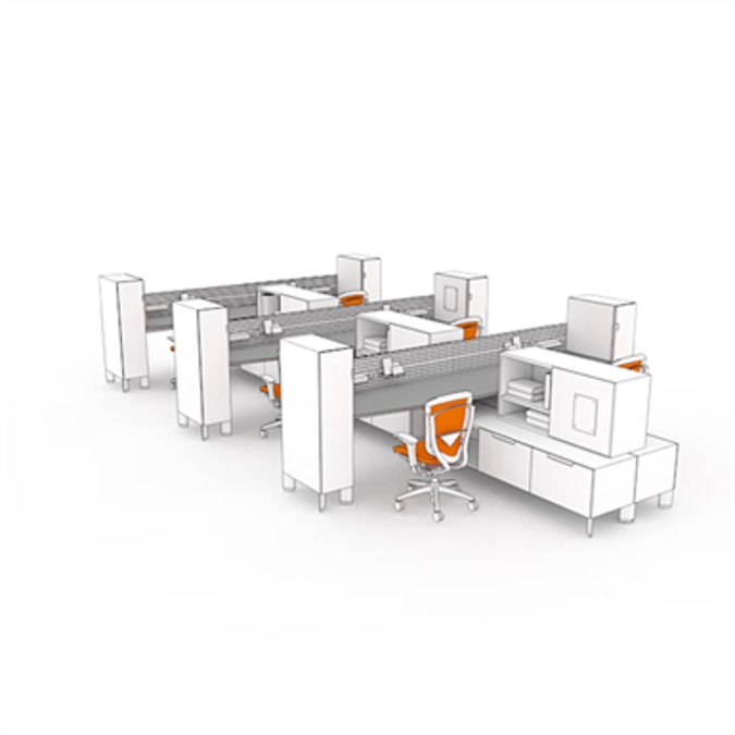 Objetos BIM - Download gratuito! Open Office 03 - District Furniture ...