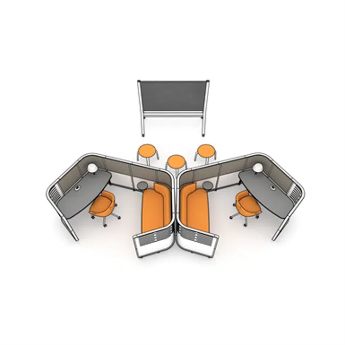 BIM objects - Free download! Zones Freestanding - Enclosure 03 | BIMobject