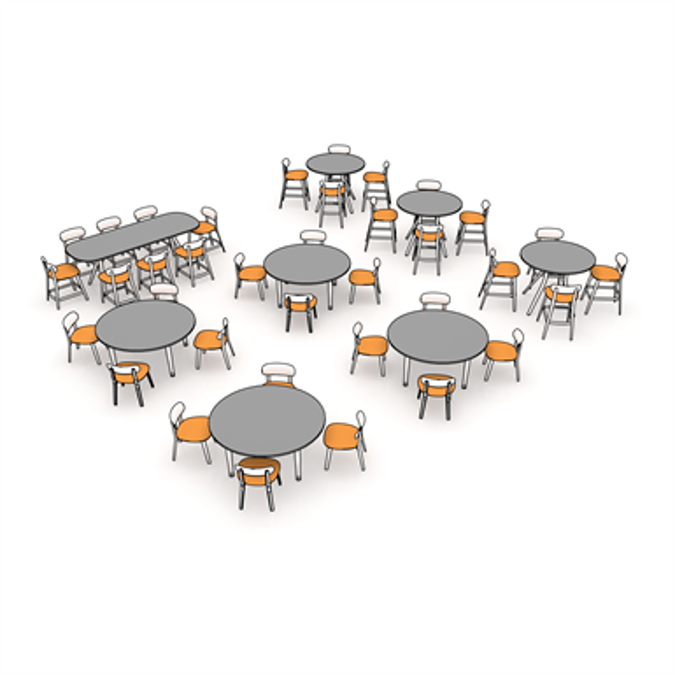 BIM objects - Free download! Zones Freestanding - Cafe 01 | BIMobject