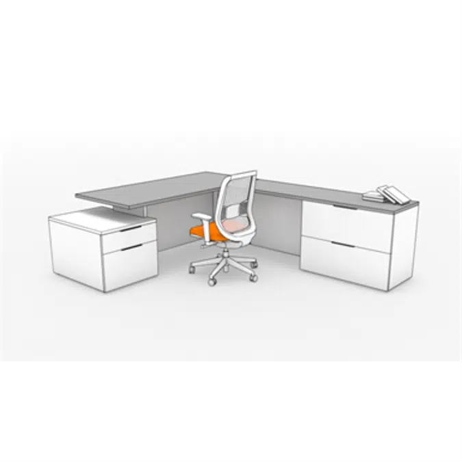 BIM objects - Free download! Teknion Journal Casegood - Layout 05 | BIMobject