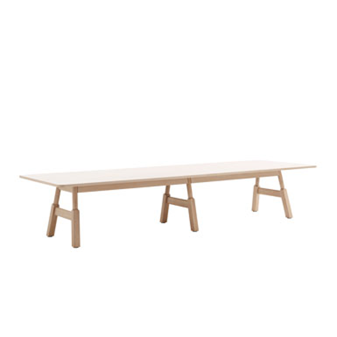 BIM objects - Free download! Woodwork - Rectangular Table 4800x1200 ...
