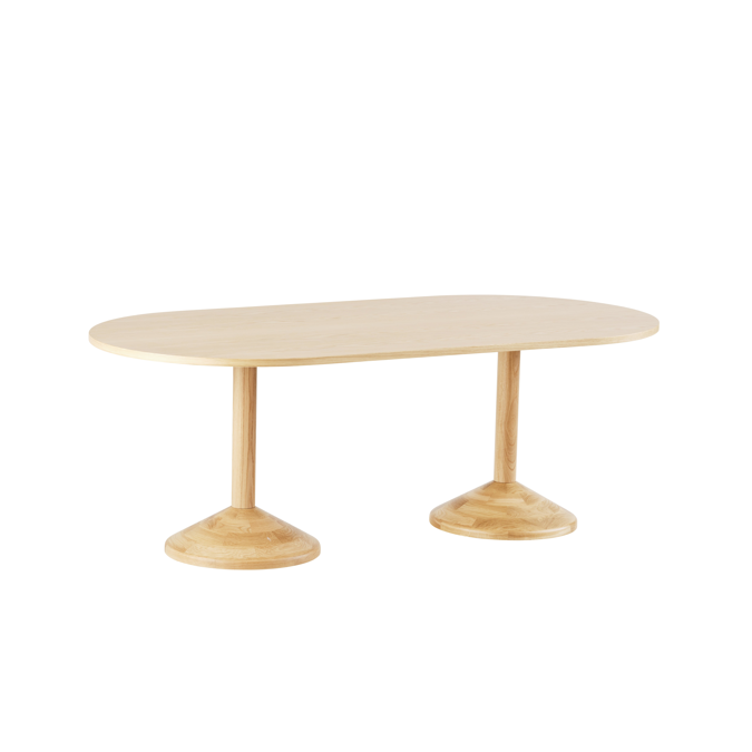 BIM objects - Free download! Pivå - Oval Table 1400x700 | BIMobject