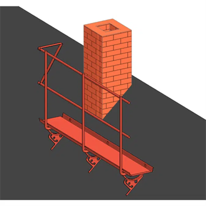 BIM objects - Free download! Walkway from 8 to 45 degrees with guard ...