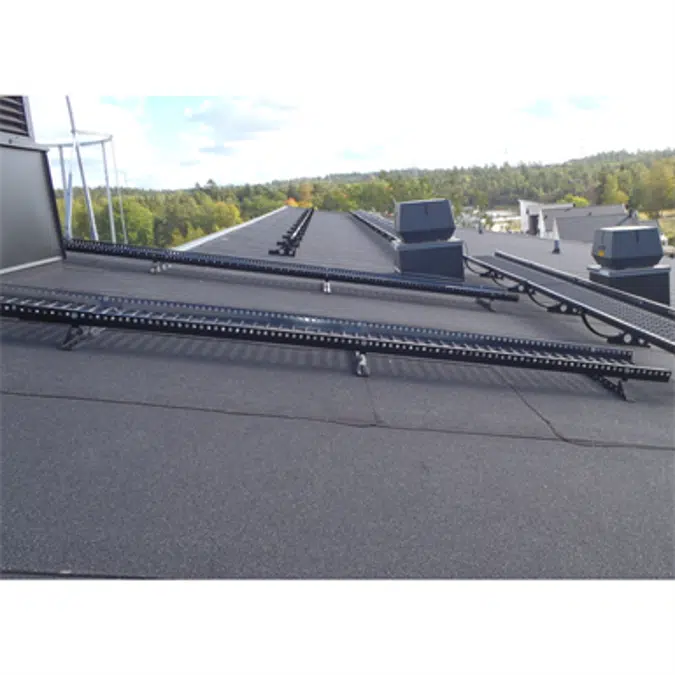 BIM objects - Free download! Walkway in roof direction with wire system ...