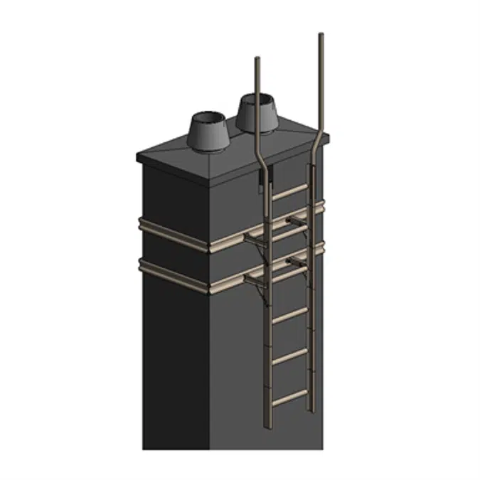 BIM objects - Free download! Chimney Ladder | BIMobject