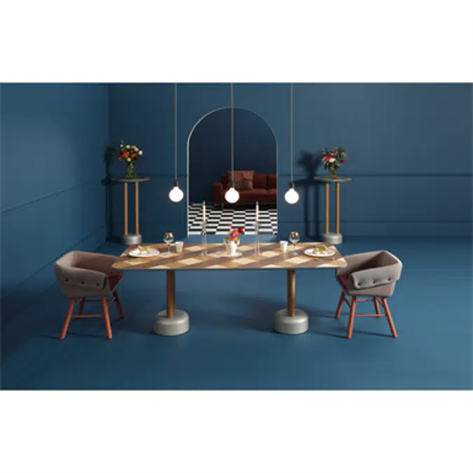 BIM objects - Free download! VICHY TABLE 200X90X74 | BIMobject