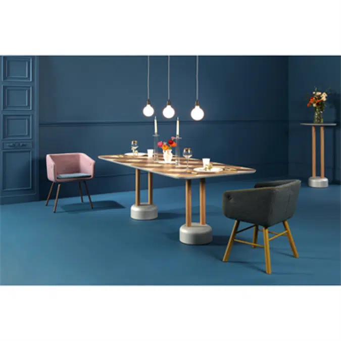 BIM objects - Free download! VICHY TABLE 200X90X74 | BIMobject