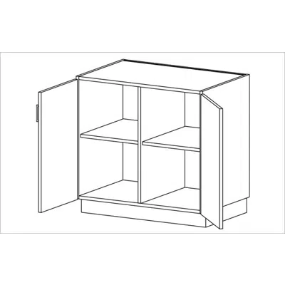 BIM objects - Free download! B0340 Base Cabinet - Roll-Out Storage with ...
