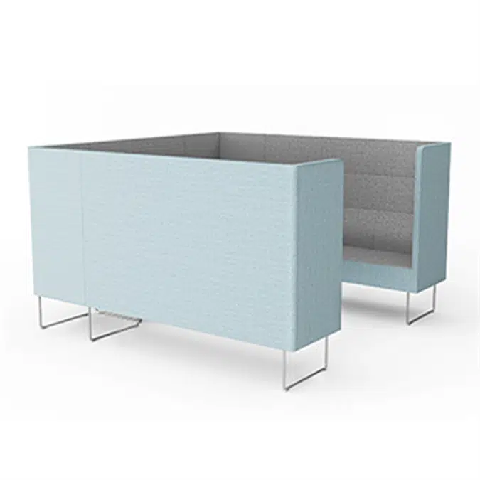 BIM objects - Free download! EFG Mingle Meeting High Back and Walls ...