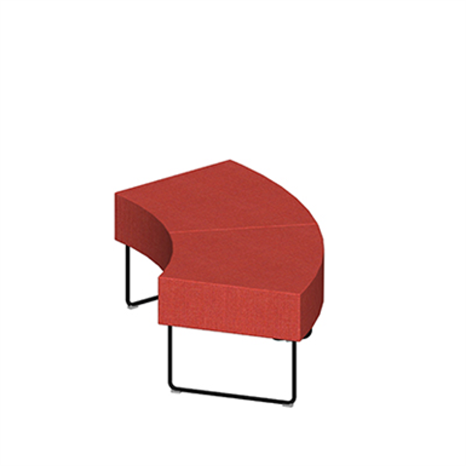BIM objects - Free download! EFG Mingle Bench, Corner 60 degrees ...