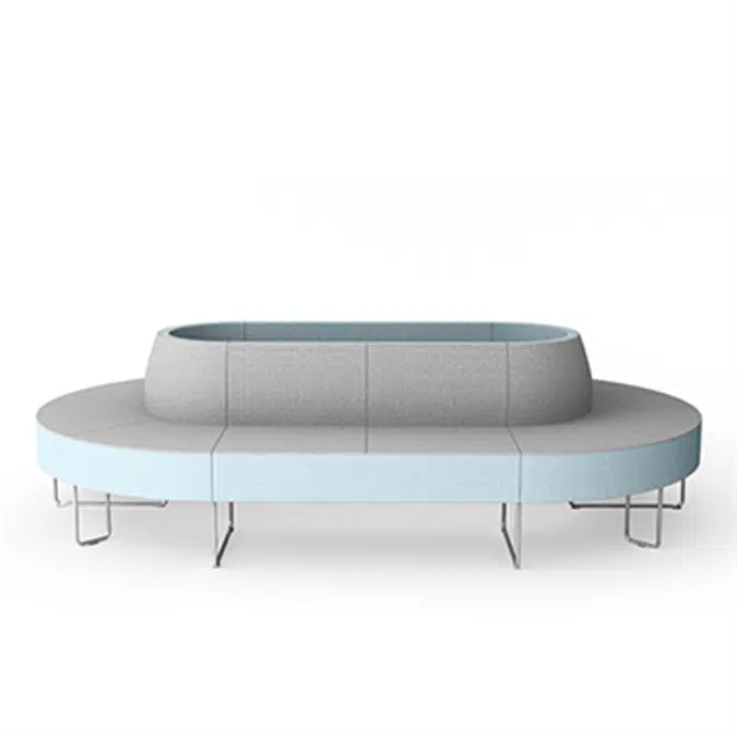BIM objects - Free download! EFG Mingle Oval Sofa Large | BIMobject