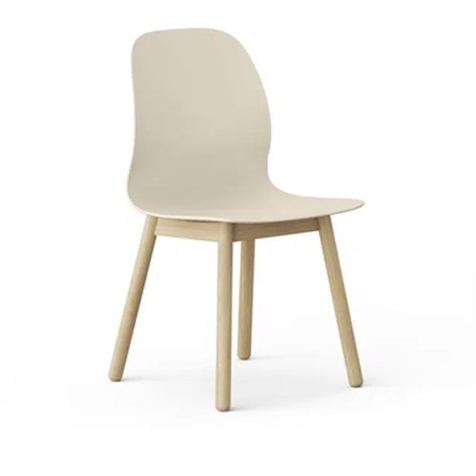 BIM objects - Free download! EFG Archie, Chair 4-leg wooden frame ...