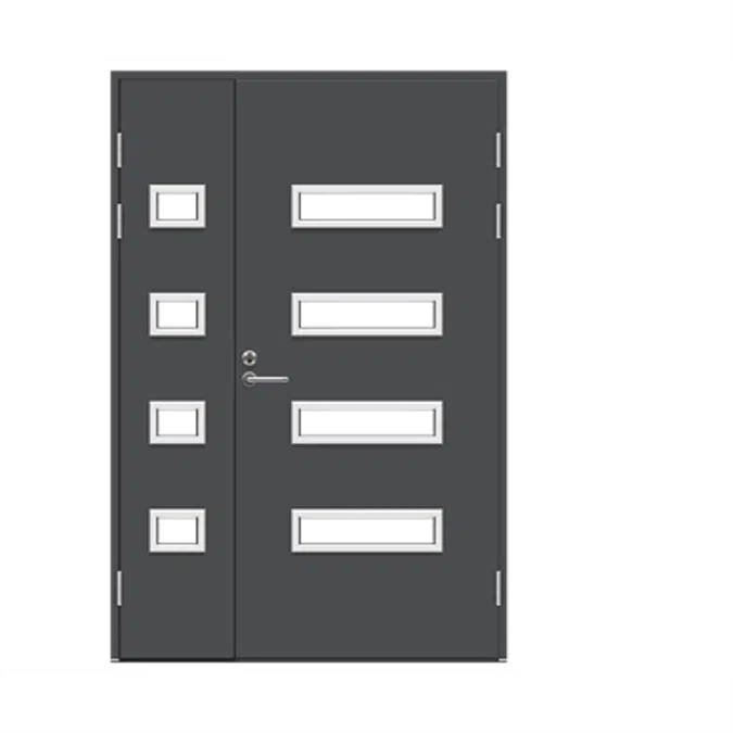 BIM objects - Free download! Exterior Door Function F2090 W53+AL1200 ...