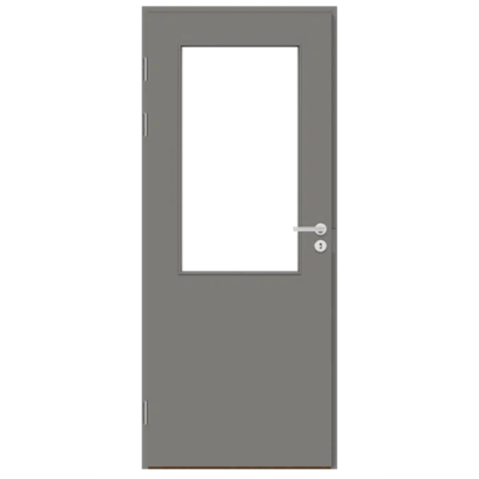 BIM objects - Free download! Interior Door HP S6 Glass 05 Single ...