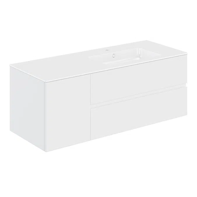 BIM objects - Free download! MOD140 cm 2-drawers & 1 door cabinet with ...