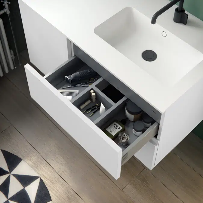 BIM objects - Free download! MOD140 cm 2-drawers & 1 door cabinet with ...