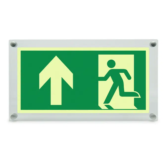 BIM objects - Free download! Emergency exit sign - up arrow left ...