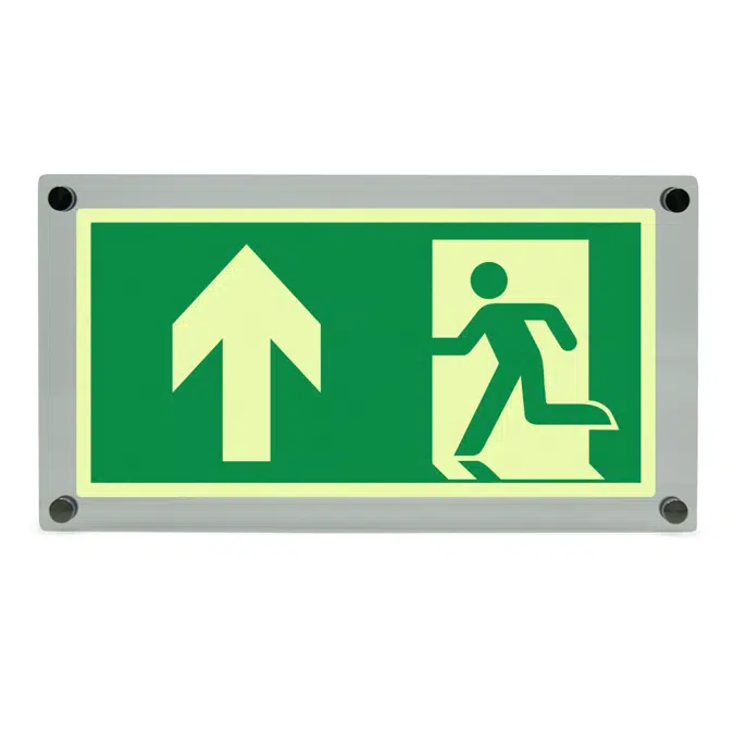 BIM objects - Free download! Emergency exit sign - up arrow left ...