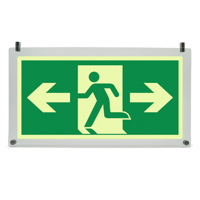 Objetos BIM - Download gratuito! Emergency exit sign - arrow in both ...