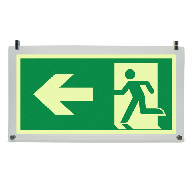BIM object - ดาวน์โหลดฟรี! Emergency exit sign - arrow left | BIMobject