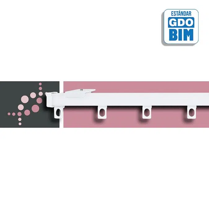 Objetos BIM - ¡Descarga gratis! Riel para cortinas Trim lineal | BIMobject