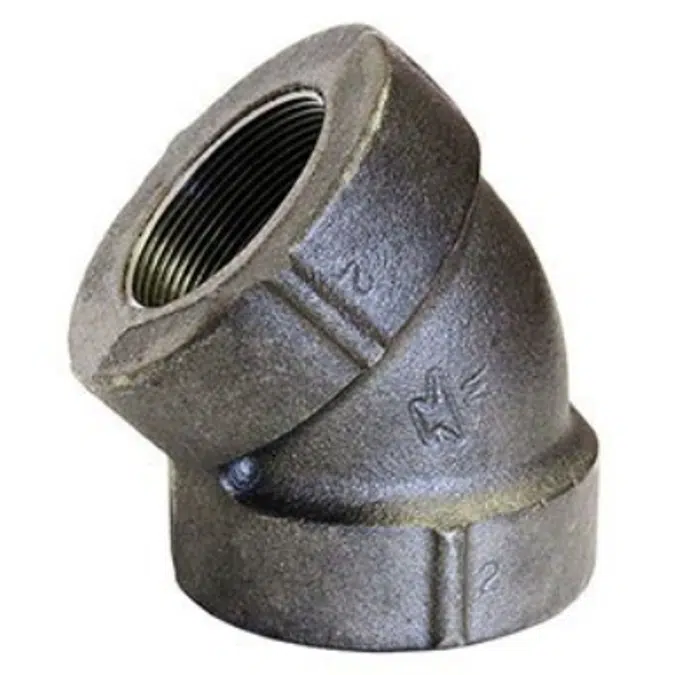 Objetos BIM - ¡Descarga gratis! Fig. 424 - 45° Elbow Class 250 | BIMobject