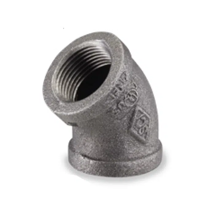 BIM objects - Free download! Fig. 3102 - 45° Elbow | BIMobject