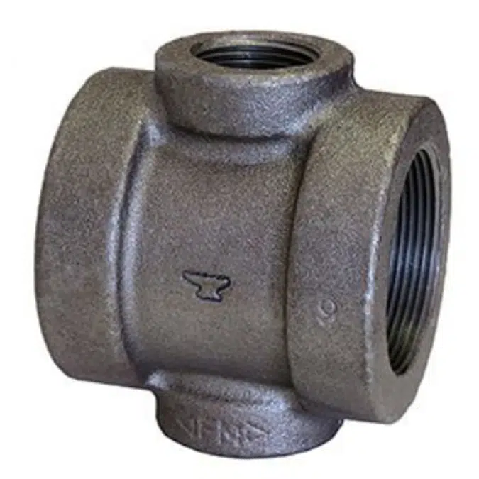 BIM objects - Free download! Fig. 361 - Cross, Reducing | BIMobject