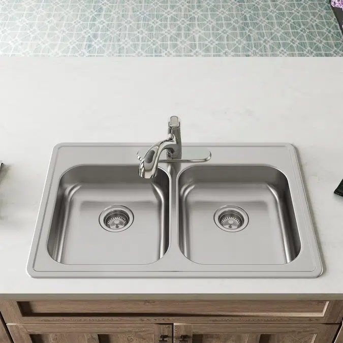 BIM objects - Free download! GE233223 Dayton® Stainless Steel 33" x 22 ...
