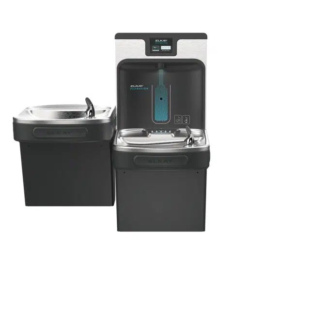 BIM objects - Free download! LZSTL8WSMP Enhanced Filtered Bottle Filling Station & Bi-Level ADA ...