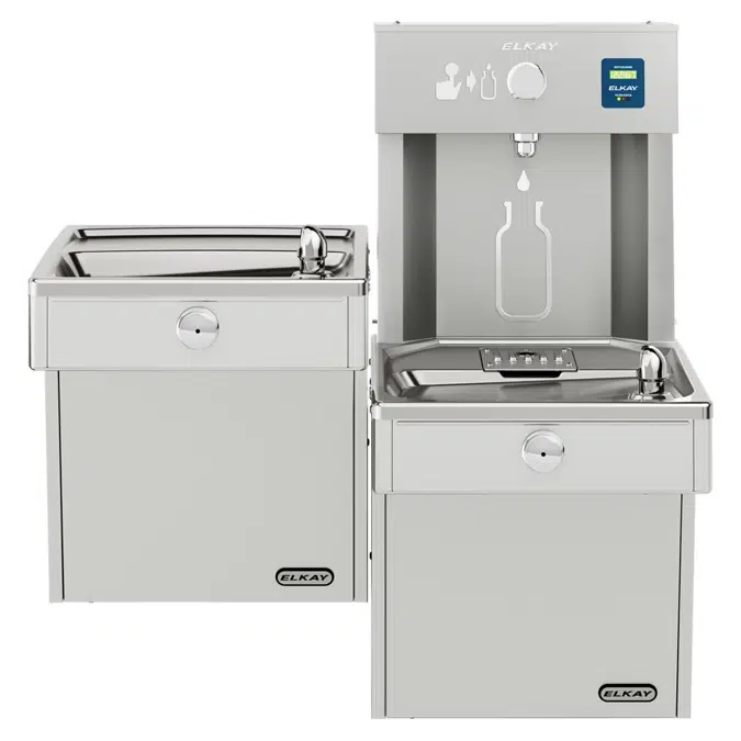 BIM objects - Free download! LVRCTLDDWSK Elkay ezH2O® Vandal-Resistant Bottle Filling Station ...