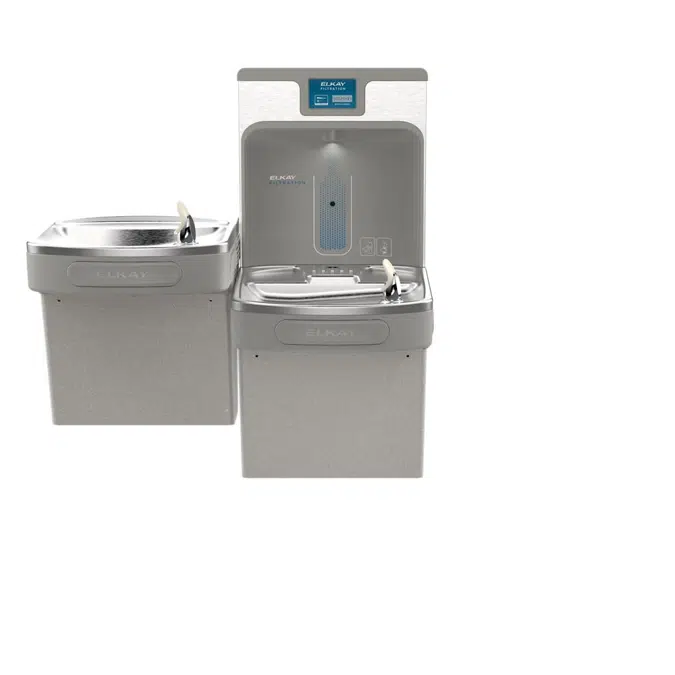 BIM objects - Free download! LZSTL8WSLP Elkay Enhanced Bottle Filler & Bi-Level ADA Cooler ...