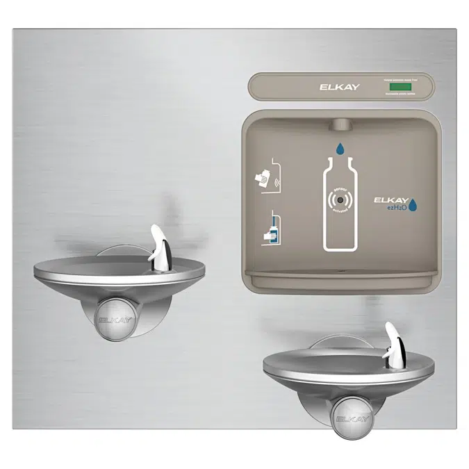 BIM objects - Free download! EZWS-EDFPBM117K Elkay ezH2O® Bottle Filling Station with Bi-Level ...