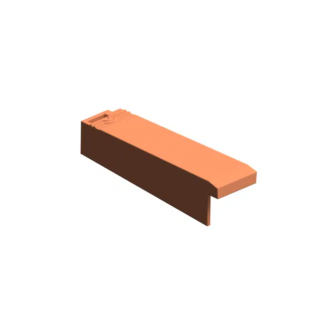 BIM objects - Free download! Tuile Plat cloak verge lh half | BIMobject