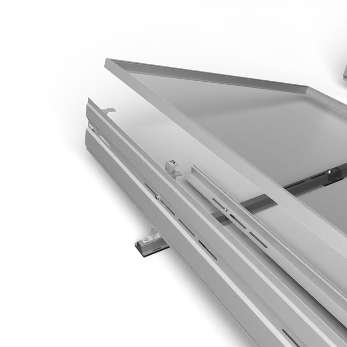 BIM objects - Free download! Flat Roof Solar Panel Mount - GridFlex™ 10° | BIMobject