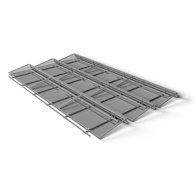 BIM objects - Free download! Flat Roof Solar Panel Mount - GridFlex™ 10° | BIMobject