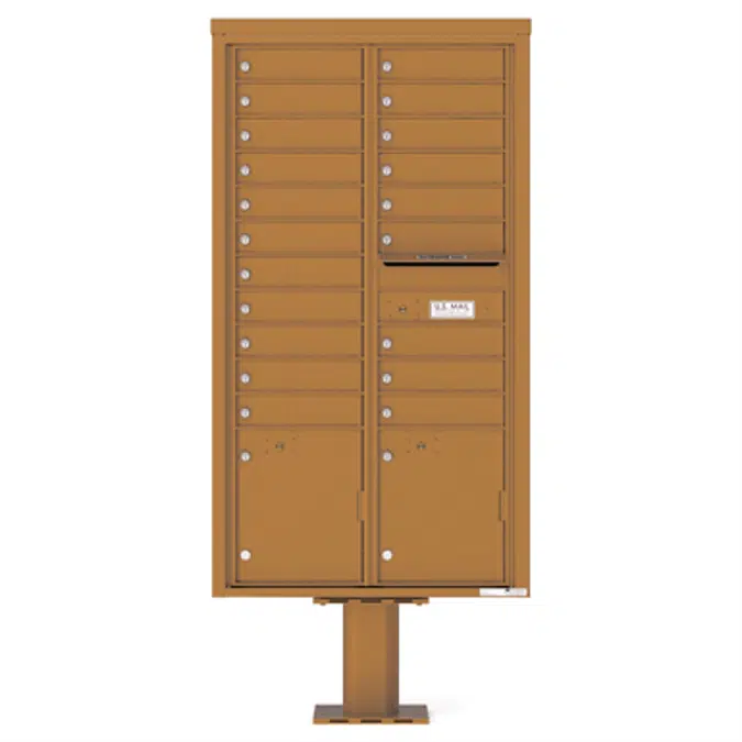BIM objects - Free download! STD-4C versatile™ Pedestal Mount Mailbox ...