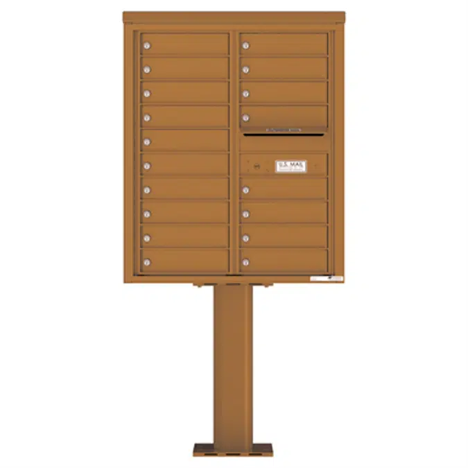 BIM objects - Free download! STD-4C versatile™ Pedestal Mount Mailbox ...