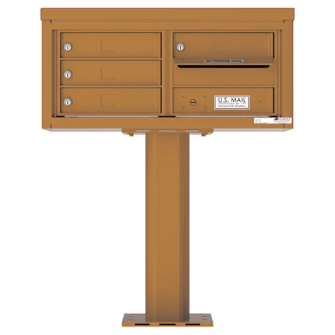 BIM objects - Free download! STD-4C versatile™ Pedestal Mount Mailbox ...